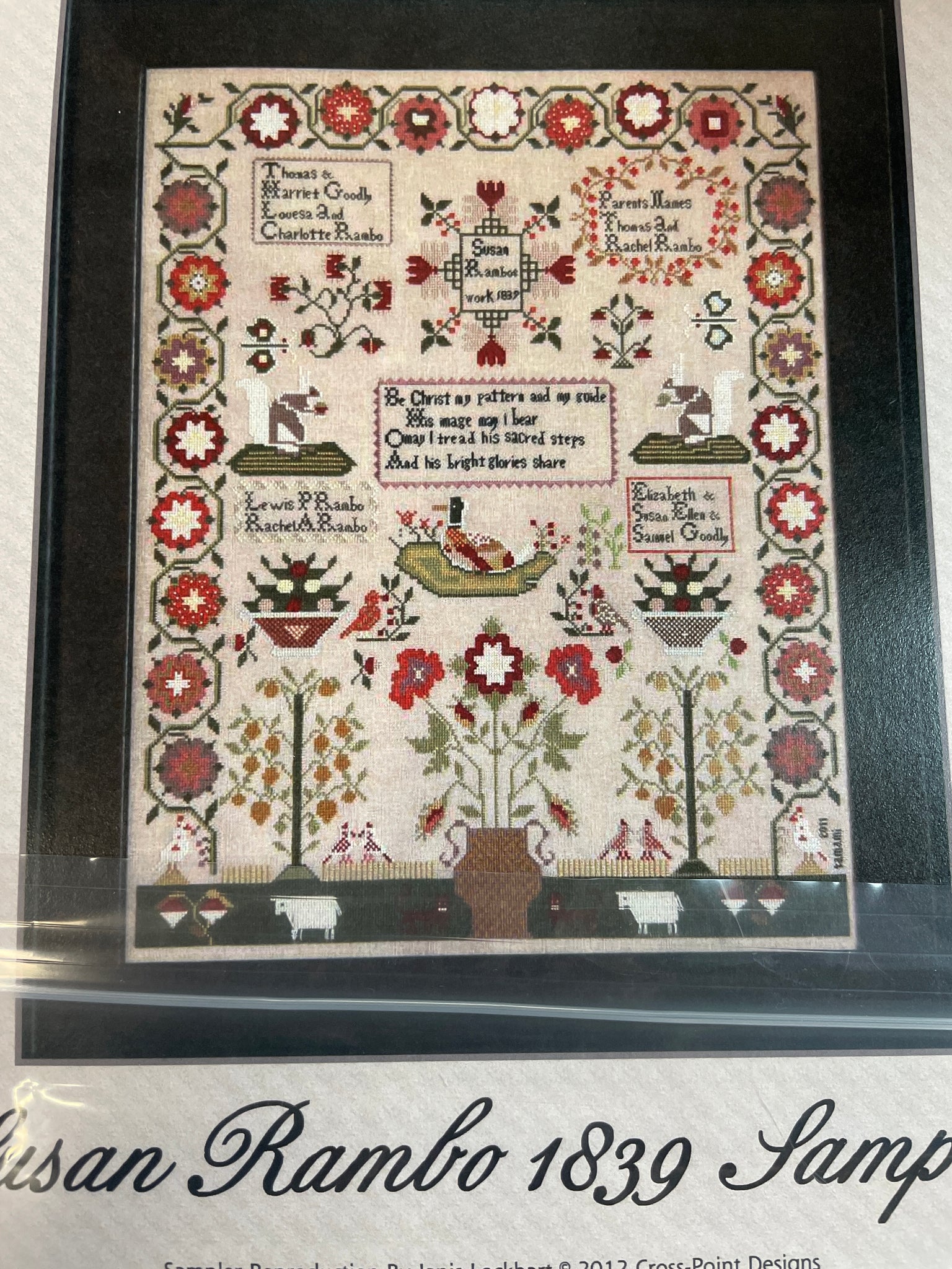 Susan Rambo 1839 Sampler | Barefoot Needleart